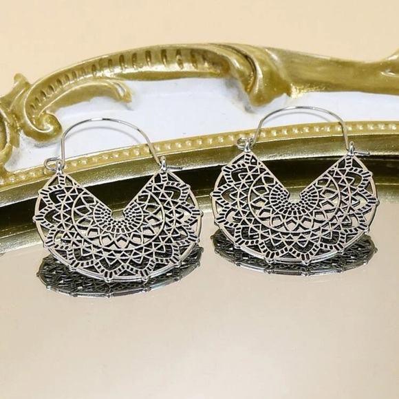 Jewelry | 3 2 Emery Rose Shaped Hoop Earrings | Poshmark